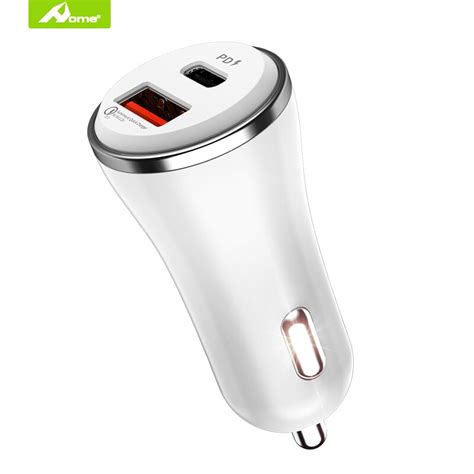 30W Autolader Pd Type C Dual Usb Auto Telefoon Opl Vicedeal