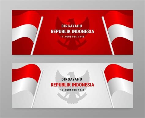 Premium Vector Indonesian Independence Banner