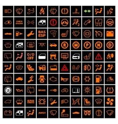Air Fan Button On And Off Car Dashboard Black Vector Image