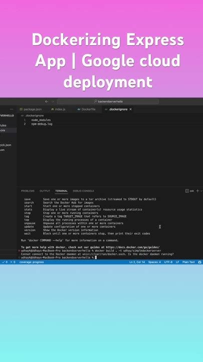 Dockerizing Express Js App And Deployment Into Gcp Expressjs Nodejs