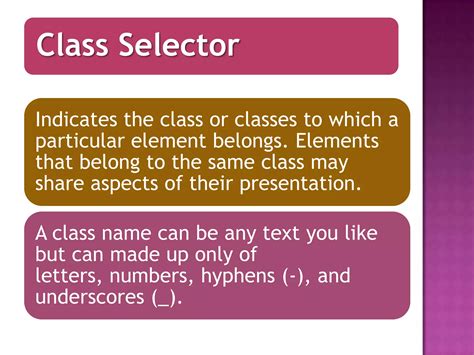 Id And Class Selector Pptx