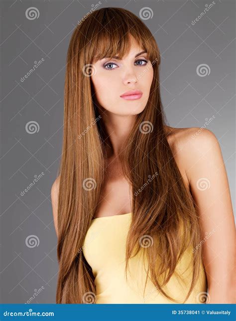 Beautiful Woman With Long Hair Stock Image Image Of Long Beauty