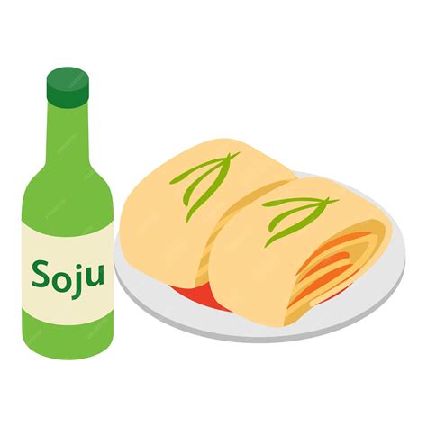 Premium Vector Kimchi Icon Isometric Vector Korean Fermented Spicy Cabbage And Soju