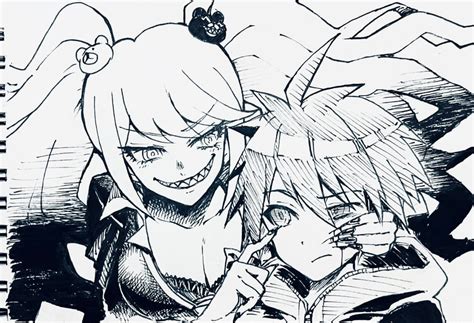 Enoshima Junko And Naegi Makoto Danganronpa And More Drawn By Tsunemi Aosa Danbooru