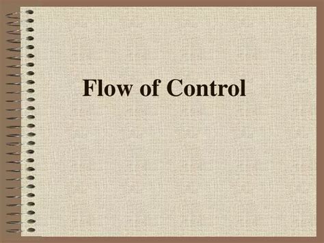 PPT Flow Of Control PowerPoint Presentation Free Download ID