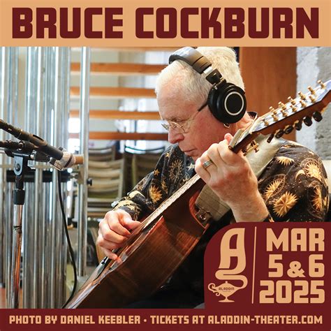 Win Tickets 87 Bruce Cockburn Aladdin Theater Folk Jazz Rock