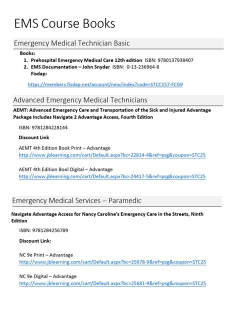 Ems Course Books And Resources Pdf