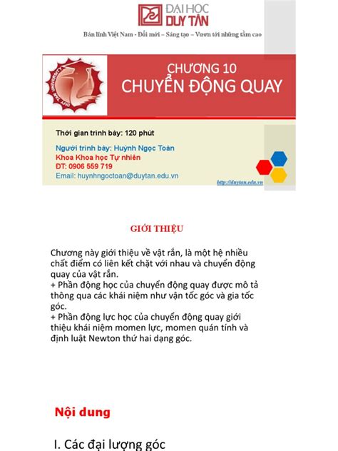 Phy 101 Vat Li Dai Cuong A1 Tieng Viet 2020s Lecture Slides