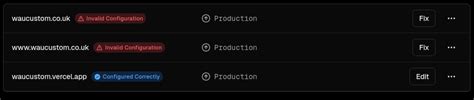 Persistent Invalid Configuration With Correct Settings Help Vercel Community