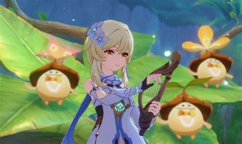 Lumine Playing On Harp Around Aranaras