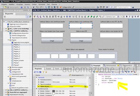 Corso Programmazione Wincc Unified Siemens Dimostrazione Scripting