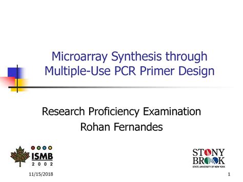 Microarray Synthesis Through Multiple Use Pcr Primer Design Ppt Download