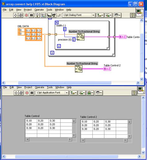 How To Output Array Elements To A Table Labview General Lava