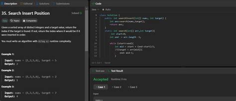 how to solve the search insert position problem on leetcode devansh