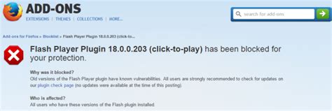 firefox blacklists flash player due to unpatched 0 day vulnerabilities