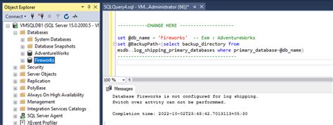 perform automatic switchover in log shipping