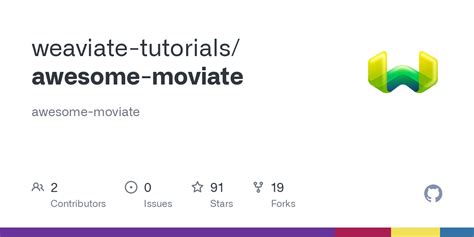 Awesome Moviateadddatapy At Main · Weaviate Tutorialsawesome