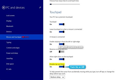 Precision Touchpad Double Tap And Drag Turn On Or Off Windows Help Forums