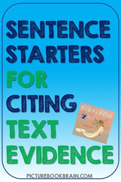 Best Sentence Frames To Easily Teach Students Citing Text Evidence