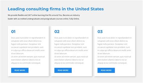 Three Blocks Of Text Website Design By Nicepage