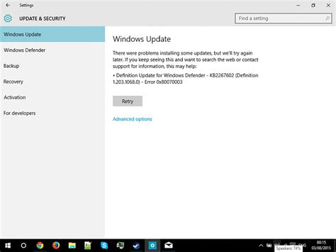 windows defender error 0x80070003 windows 10 forums