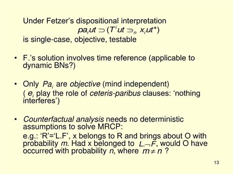 Ppt Fetzers Solution To The Reference Class Problem Causality