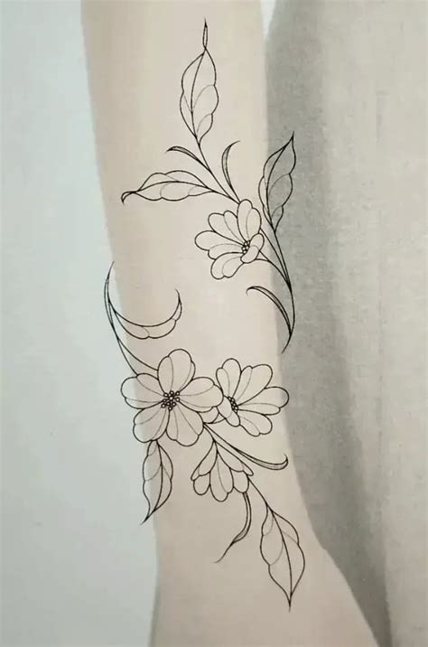 Dainty Tattoos Floral Wrist Tattoo Drawings Floral Tattoo Design