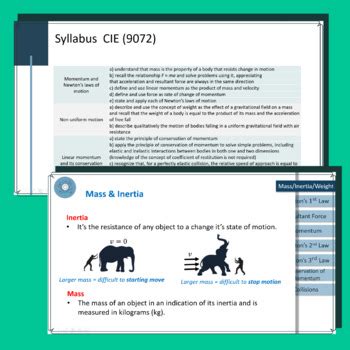 A Level Physics DYNAMICS Review By ProStar Physics TPT