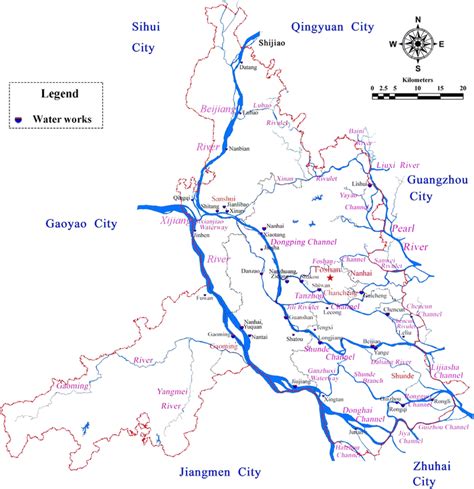River Network Of Xijiang River And Beijiang River Download Scientific