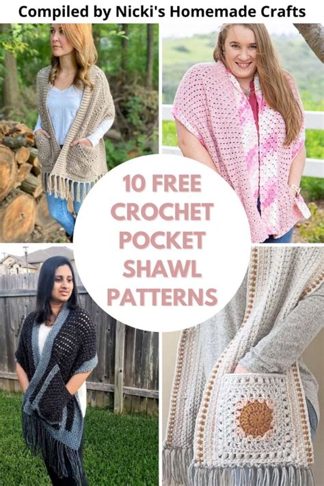 10 Free Cozy Crochet Pocket Shawl Patterns Nickis Homemade Crafts