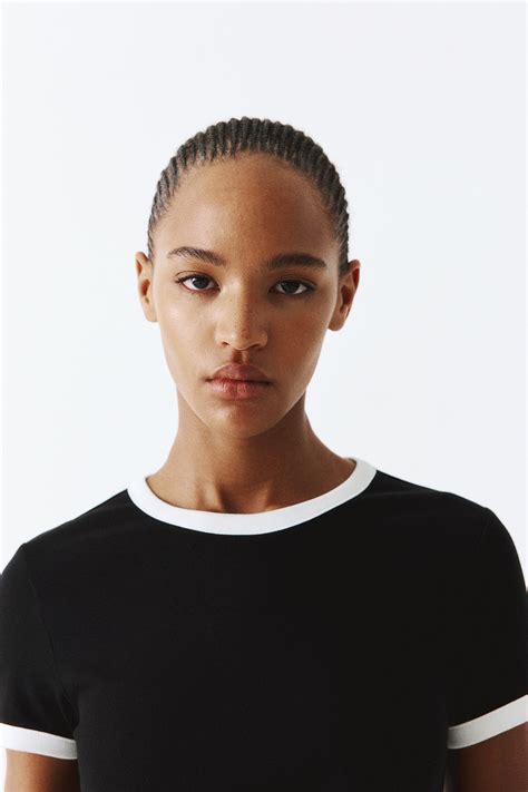 Priliehavé Tričko Čierna Ženy Handm Sk