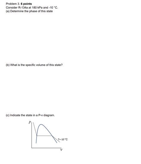 Solved Problem 36 ﻿pointsconsider R 134a At 180 ﻿kpa And
