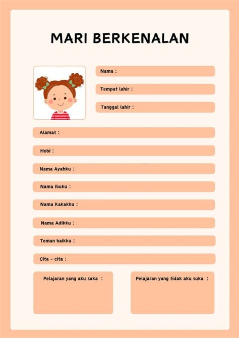 Gratis Desain Contoh Identitas Diri Canva