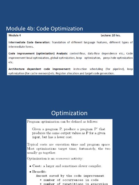 Code Optimization Techniques Explained Pdf Control Flow