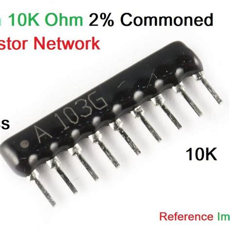 3pcs A09 103 10k Resistor Network 9 Pin Leads 10k Commoned Resistor