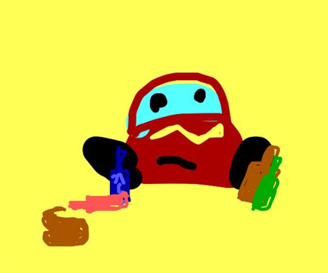 Lightning Mcqueen Filter Feeding Drawception