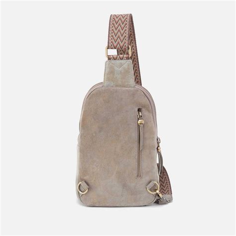 Cass Sling In Nubuck Leather Golden Granite Hobo