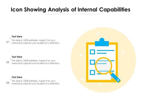 Icon Showing Analysis Of Internal Capabilities Presentation Graphics
