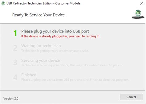 How To Redirect A USB Device For Servicing