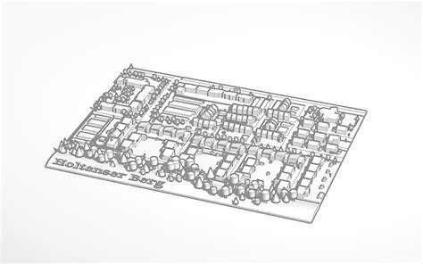 3d Design 3d Model With Buildings Goettingen Tinkercad