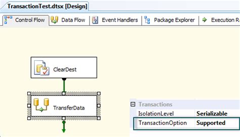在SSIS DTSx中使用事务管理 Using Transaction in SSIS DTSx package
