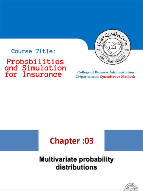 Ch03 Multivariate Probability Distributionspptx1 1 Pdf