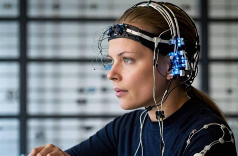 Premium Photo Futuristic Neural Interface Experiment