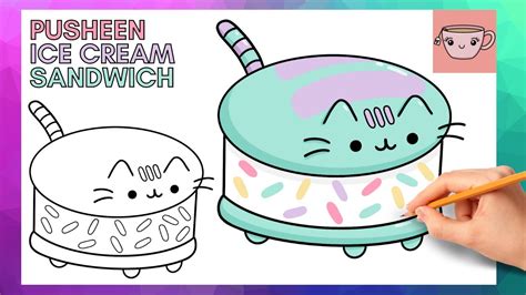 How To Draw A Kawaii Cat Ice Cream