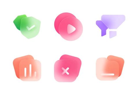 Frosted Glass Icons By Illia Naumenko