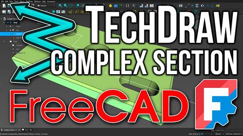 freecad techdraw complex section youtube