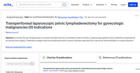 Transperitoneal Laparoscopic Pelvic Lymphadenectomy For Gynecologic
