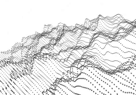 Premium Photo Abstract 3d Rendering Of Waves With Particles On White Background Futuristic