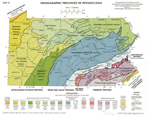 Geography Feature Map Of Pa