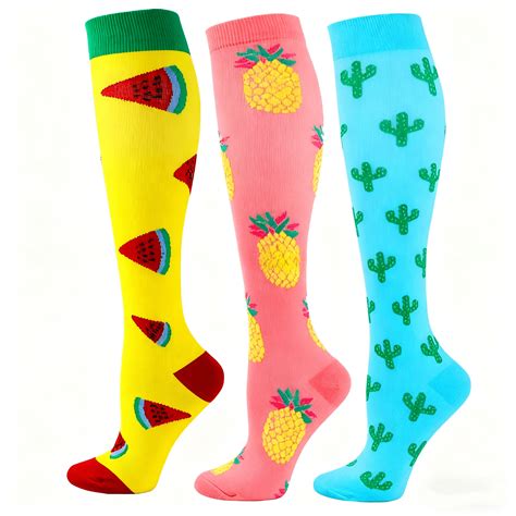 Uzmog 3 Pairs Compression Socks For Women And Men 15 20 Mmhgbest Support